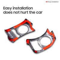 China For Lexus 13-15 Year LS/14-18 Year CT Real Carbon Fiber Car Steering Wheel Decoration Glossy Black 2 PCS Car Accesorios Interior for sale