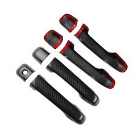 China Carbon Fiber Door Handle Cover for TOYOTA PRADO GX VX Land Cruise 200 LC200 4x4 Accessories Offroad Car Exterior Products for sale