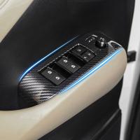 China Carbon Fiber Door Glass Button Control Switch Panel for Toyota Alphard Crown Vellfire 30 MPV Accessories Interior Factory Outlet for sale