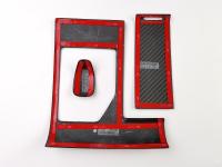 China Carbon Fiber Dashboard Panel Gear Shift Frame Cup Storage Board for Toyota Alphard Crown Vellfire 30 MPV Interior Accessories for sale
