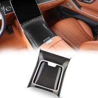 China W223 Carbon Fiber Interior Center Screen Middle Gear Shift Panel for Maybach S480 Mercedes S Class 2021 AMG S400L AMG S450L for sale