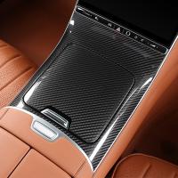 China W223 Carbon Fiber Interior Center Screen Middle Gear Shift Panel for Maybach S480 Mercedes S Class 2021 AMG S400L AMG S450L for sale