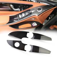 China 2021 W223 Carbon Fiber Door Inner Side Button Bezel Armrest Panel for Maybach S480 Mercedes S400L AMG S450L S Class Accessories for sale