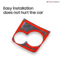 China Car Water Cup Panel Cover for Mercedes-Benz GLE/GLS 2021-2024 Year Real Carbon Fiber Car Accessories Sticker Glossy Black 1 PCS for sale