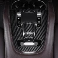 China Carbon Fiber Interior Accessories Middle Gear Shift Panel Center Control Cover for Mercedes Benz W167 GLE GLS GLE350 GLS450 for sale