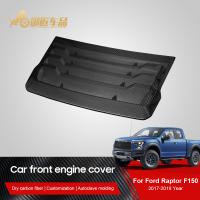 China For Ford Raptor F150 2017-2019 Year Car Front Engine Cover Glossy Black Dry Carbon Fiber Custom-made Model for sale
