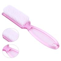 China Acrylic Handle Transparent Nail Cleaning Brush Nail Brush Cleaner 14.5cm for sale