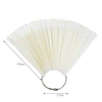China Eco Friendly Clear False Nails Polish Practice Display Art Tips With Metal Ring for sale
