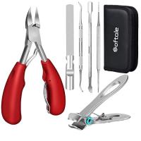China Manicure Set 6pcs Stainless Steel Finger Toenail Cuticle Nipper Nail Clipper Tool for sale