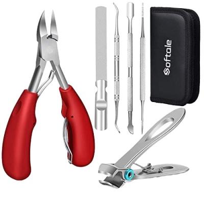 China Manicure Set 6pcs Stainless Steel Finger Toenail Cuticle Nipper Nail Clipper Tool for sale