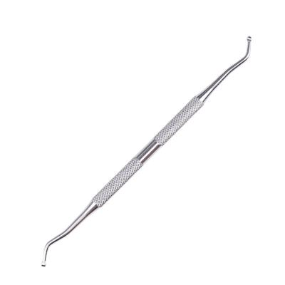 China Focstar OEM Stainless Steel Nail Pusher Double Ended Cuticle Nail Tool Gel Polish Remover for sale