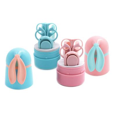 China Lovely Cartoon Infant Nail Kit Silicone Big Rabbit Ear Nail Care Kit for sale