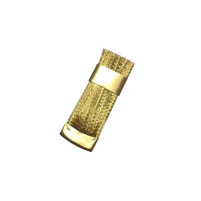 China Full Copper Nail Drill Bit Cleaner Adjustable Length Flat Cleaning Brush for sale