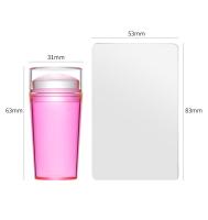China Nail Art Clear Silicone Stamper Plate Jelly Stamping Scraper Kit For Nail Artist for sale