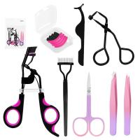 China Carbon Steel Eyelash Curler with Silicone Pads and Disposable Lash Comb in Box for sale
