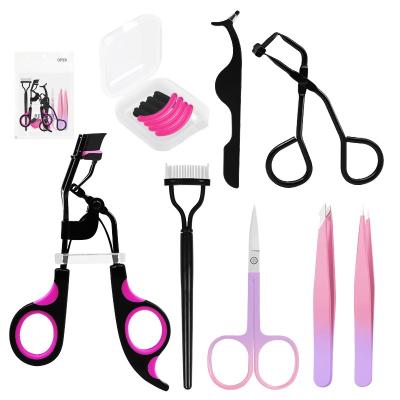 China Carbon Steel Eyelash Curler with Silicone Pads and Disposable Lash Comb in Box for sale
