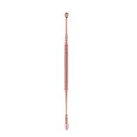 China Customized Logo Double-Ended Rose Gold Ear Wax Removal Earpick Stainless Steel for sale