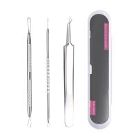 China Focstar Blackhead Acne Set Pimple And Blackhead Remover Tweezers ODM for sale