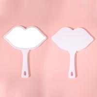 China Personalized HD Plastic Hanging Mirror Small Desk Mirror Red for sale
