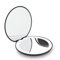 China Double Sided LED Hand Mirror Foldable USB Led Travel Makeup Mirror for sale