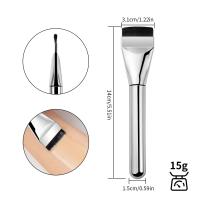China Silver Customized Thin Foundation Makeup Brush Facial Concealer Brush for sale