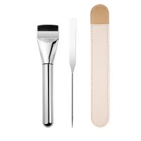 China Silver Customized Thin Foundation Makeup Brush Facial Concealer Brush for sale