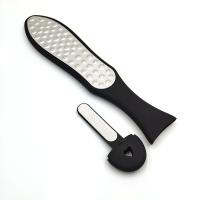 China Stainless Steel Foot File Double-Sided Callus Remover with Built-in Nail file for sale