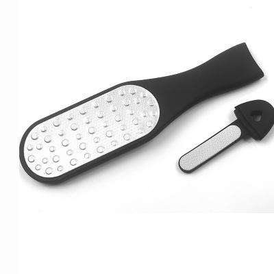 China Foot File 2-in-1 Stainless Steel Callus Remover Rasp with Built-in Nail File for sale