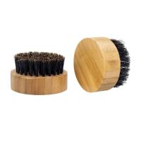 China Beard Grooming Sample Small Cute Customized Logo Brush Bamboo Wood Bristles for sale