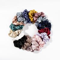 China 12cm Diameter Elastic Satin Hair Scrunchies Heatless Hair Bands Lightweight for sale