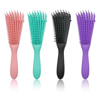 China Silicone Eight Claw Massage Brush Comb Detangling Hair Brush Soft Curly Hair Beauty for sale