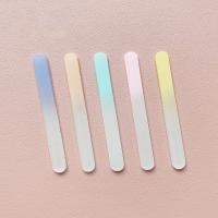 China Glass Material Custom Logo Gradient 9cm Double Sided Manicure Nail File Polisher for sale
