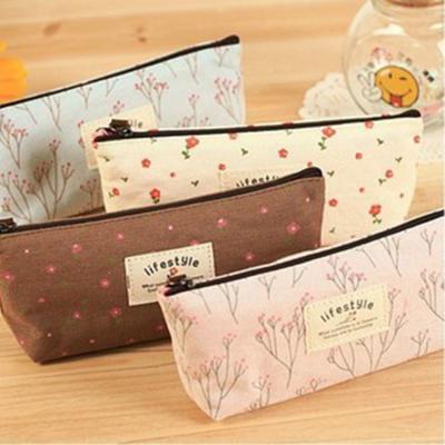 China Focstar Or OEM Makeup Travel Bag Portable Flower Toiletry Cosmetic Bag Case for sale