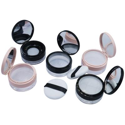 China Empty Reusable Plastic Loose Powder Container DIY Makeup Powder Case for sale
