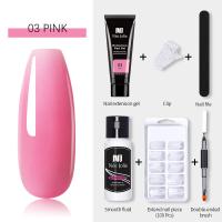 China Nail Paint 6 in 1 Gel Nail Kit OEM Custom Nail Art Brush Clip Tips File Set for sale