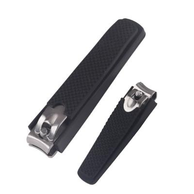 China 5 Colors Anti Splash Manicure Clipper Stainless Steel Nail Cutter Rubber Catcher for sale