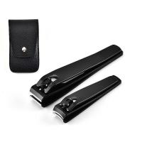 China 2 in 1 Toenail Fingernail Clipper Set Equipped with Built In File Pouch Case for sale