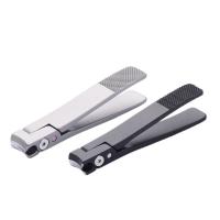 China Focstar Wide Jaw Nail Clipper Stainless Steel Cuticle Cutter Silver Black for sale