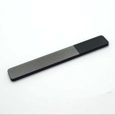 China Luxury Black Nano Glass Nail Shiner Crystal Nail File Buffer Polisher Custom Logo for sale