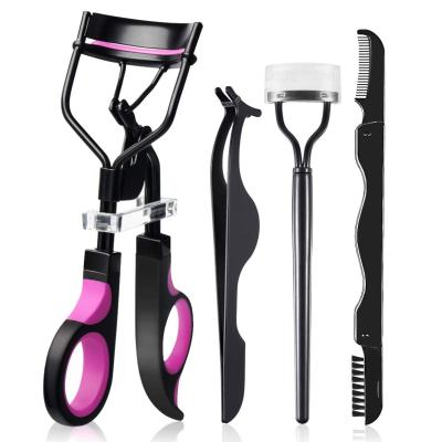 China Lash Curler Eyelash Brush Extension Tweezers Eyebrow Brush Comb 4 in 1 Eyelash Lift Perm Kit for sale