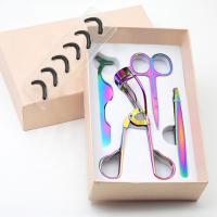 China Carbon Stainless Steel Curler Tweezers Scissors Rainbow Applicator for sale