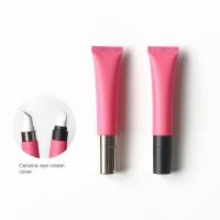 China Pink Matte 15ml Cosmetic Cream Tube Silk Screen Eye Cream Tube for sale