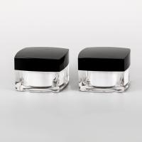 China Silk Printing Square Glass Jar Customized Logo Small Glass Cosmetic Jars for sale