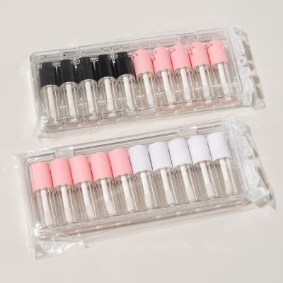 China 1.2ml Clear Lip Gloss Tube 10pcs Custom Lip Gloss Bottles With Screw Cap for sale