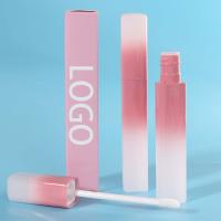 China Shiny Square Lip Gloss Tubes Pink Gradient Girlish Lip Gloss Packaging Tubes for sale