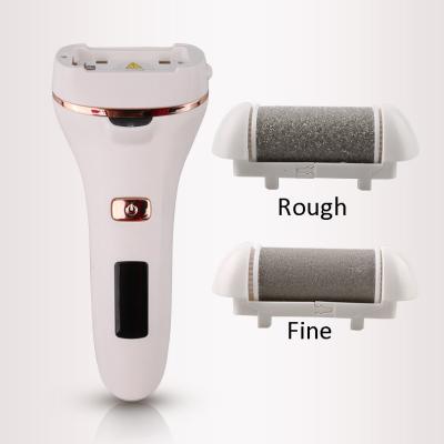 China Foot Beauty Electric Callus Remover Pedicure Tool Foot File Led Light Rechargeable for sale