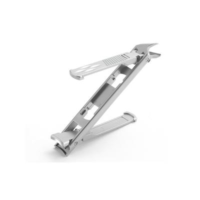 China Ultra Thin Nail Clipper Cutter 2 in 1 Straight Slant Dual Heads OEM Acceptable for sale