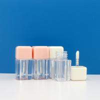 China OEM Refillable Lip Gloss Tube FOCSTAR Transparent Lip Gloss Square Tubes for sale