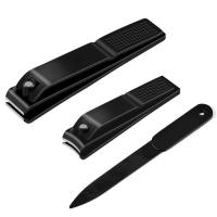 China Stainless Steel Nail Clipper Custom Logo Straight Curved Cutter 3pcs for Fingers for sale