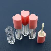 China 3ml Heart Shape Screen Printing Lip Gloss Tubes Custom Cosmetic Container for sale